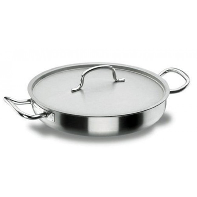 Round paella pan Ø 60cm with lid - induction stainless steel 18/10 ...